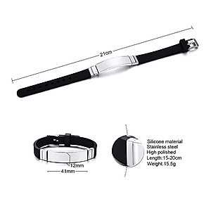 ZKXXJ WWJD Bracelet Set for Men Women,2Pcs Stainless Steel Adjusted Silicone What Would Jesus Do He Would Love First Bracelets Inspirational Religious Reminder Jewerly for Him Her