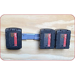 Battery Holder for 4x Milwaukee 18V Batteries | M18 Battery Holder Milwaukee | Battery Storage for Milwaukee 18V | Wall Mount for Milwaukee M18 Batteries