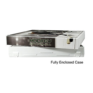 Unikeep Hockey Themed Trading Card Collection Binder with Trading Card Pages. The Binder/Case Is Fully Enclosed to Protect the Cards (Faceoff, Poly Rings)