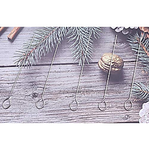 Ruwado 15 Pcs 6 Inch Turkey Lacers for Trussing Turkey Stainless Steel Silver Meat Roasting Trussing Needles Poultry Grilling Supplies for Barbecue BBQ Cooking Kitchen Chicken Roast Supplies (6 Inch)