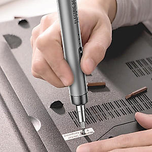 Mini Electric Screwdriver, 48-in-1 Magnetic Bits, Precision Electric Screwdriver, Cordless Screwdriver Set, 800mAh Battery, Repair Tool for Phone/Camera/Laptop/Watch (grey)