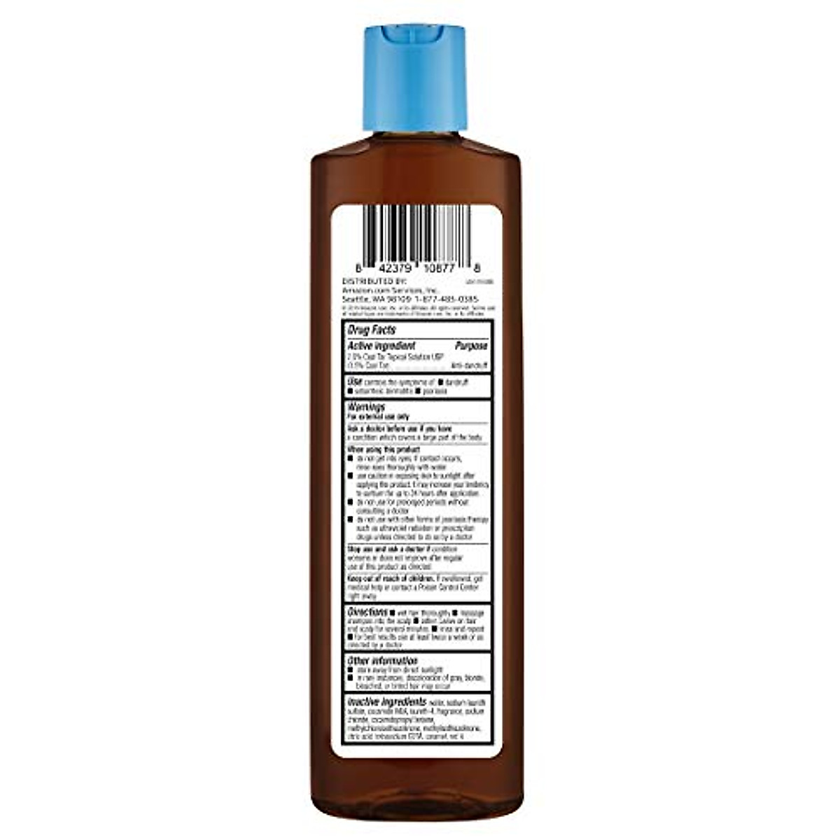 Amazon Brand - Solimo Therapeutic Dandruff Shampoo, Original Strength, 8.5 fl oz