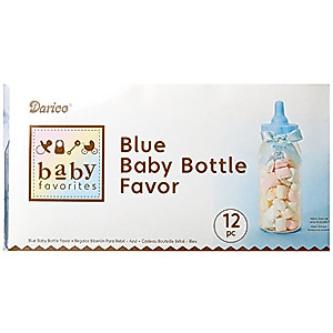Darice, 12 Piece, 5 inch, Blue Baby Favor Bottle