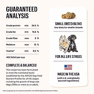 The Honest Kitchen Whole Food Clusters Small Breed Whole Grain Chicken Dry Dog Food, 4 lb Bag