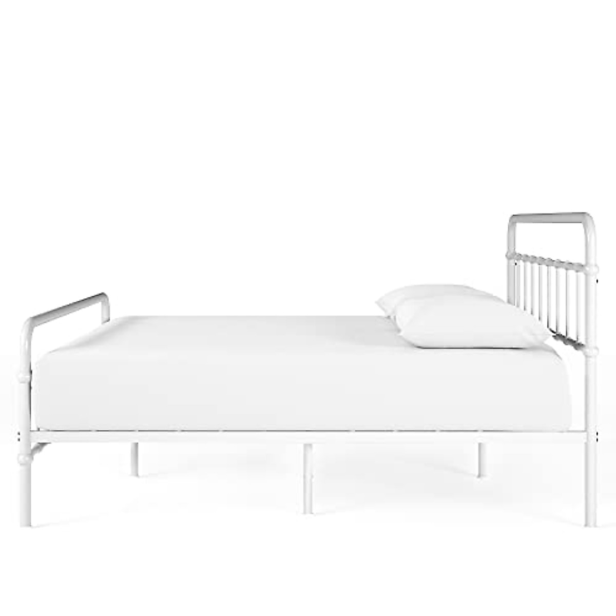 ZINUS Florence Metal Platform Bed Frame / Mattress Foundation / No Box Spring Needed / Easy Assembly, White, Full