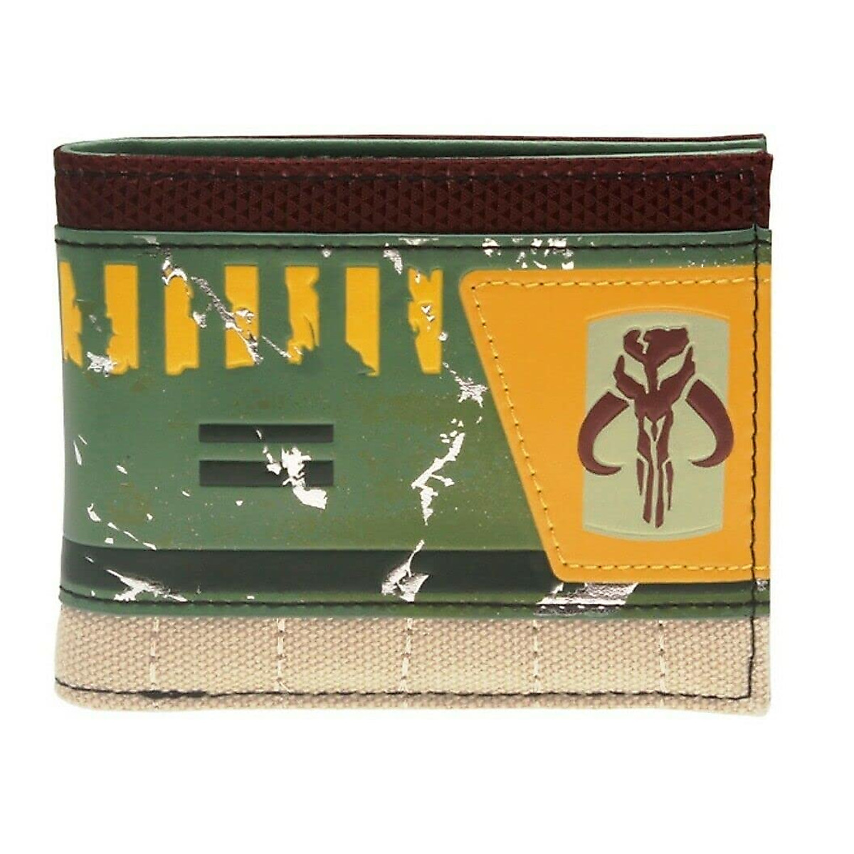 Classic Sci-Fi Series Bounty Hunter Fett Logo Leather Bi Fold Wallet
