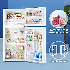 SMETA 30'' Top Freezer Refrigerator, Top Mount 21 Cu. Ft Full Size Fridge for Kitchen Garage Office, Frost Free, 66 inch