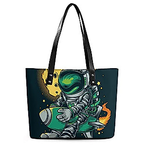 Womens Handbag Rocket Leather Tote Bag Top Handle Satchel Bags For Lady