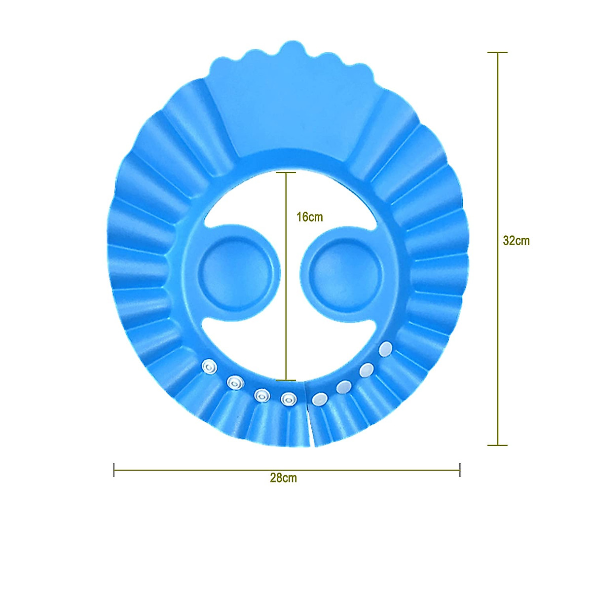 NEPAK 6PCS 3 Color Adjustable Bath Shampoo Cap,Baby Shower Cap,Adjustable Children's Sun Hat,Children's Shampoo Shield Hat with Ear Protection,Used for Baby Bath and Shampoo Safety