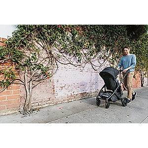 Cruz V2 Stroller - Jake (Charcoal/Carbon/Black Leather) + MESA V2 Infant Car Seat - Jake (Charcoal)