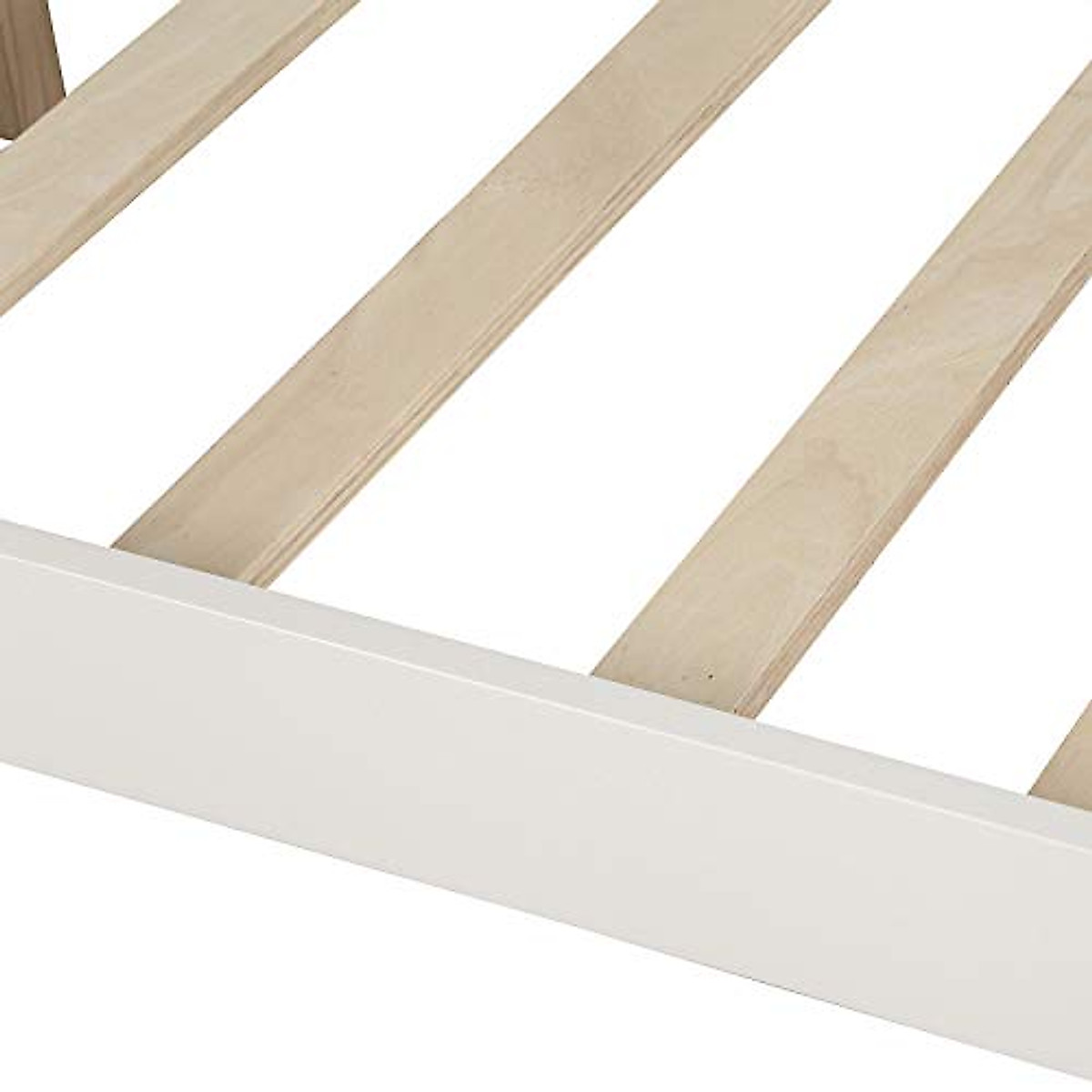 Merax Wood Daybed Bed Frame No Box Spring Needed, Dual-Use Sturdy Sofa for Bedroom or Living Room Platform, Full, White
