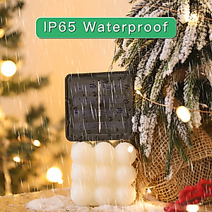 Outdoor Solar String Lights 2 Pack 33ft 100 LED Fairy Lights Waterproof Copper Wire 8 Modes Solar Fairy Lights for Bedroom Christmas Party home wedding decorations Garden Indoor Decor warm white