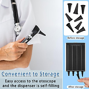 Saysurey Reusable Otoscope Specula Dispenser with 200 Pcs 2.75/4.25 mm Otoscope Tips Plastic Dispenser for Disposable Ear Specula