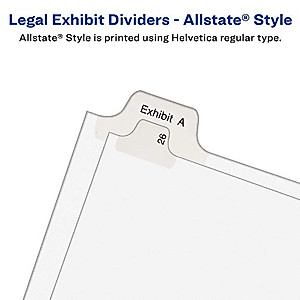 Avery Individual Letter I, Legal Exhibit Unpunched Dividers for Use with Any Binding System, 25 Side Tab Dividers Per Set, Helvetica Type, 3 Sets (21897)
