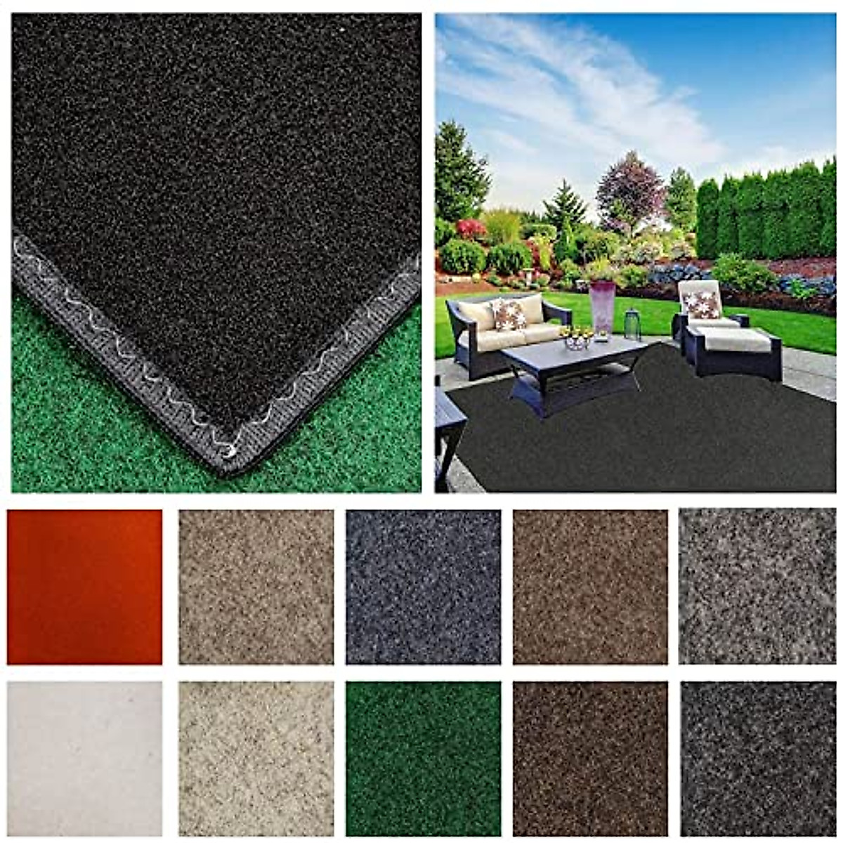 Large Custom Cut-to-Fit Trade-Show Area Rug Carpets, Custom Sizing Available to Choose from (12x16, Espresso) NC