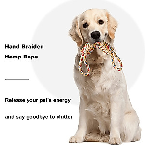 YARCHONN Rope Toys for Large Strong Dogs, Durable Sturdy 2-Knots Rope, Tough Dog Chew Toy Interactive Rope Toy for Large Medium Breeds Aggressive Chewers