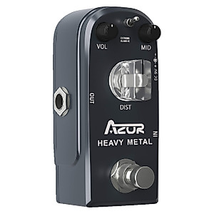 AZOR Heavy Metal Distortion Guitar Pedal 3 Modes Effect Controls for Electric Guitar True Bypass