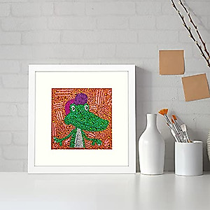 Frametory 12x12 White Picture Frame, Display Pictures 8x8 with Mat or 12 by 12 Without Mat, Square Wall Frame for Print and Diamond Painting - Wide Molding (12x12, White)