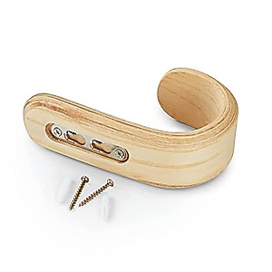 Scarce Dynamic Wood Finish J Wall Hook Décor Secure Floating Hanger Modern Wood Home Hooks for Hanging Coat Rack Hat Rack Towel Rack Farmhouse Boho Beach Plywood