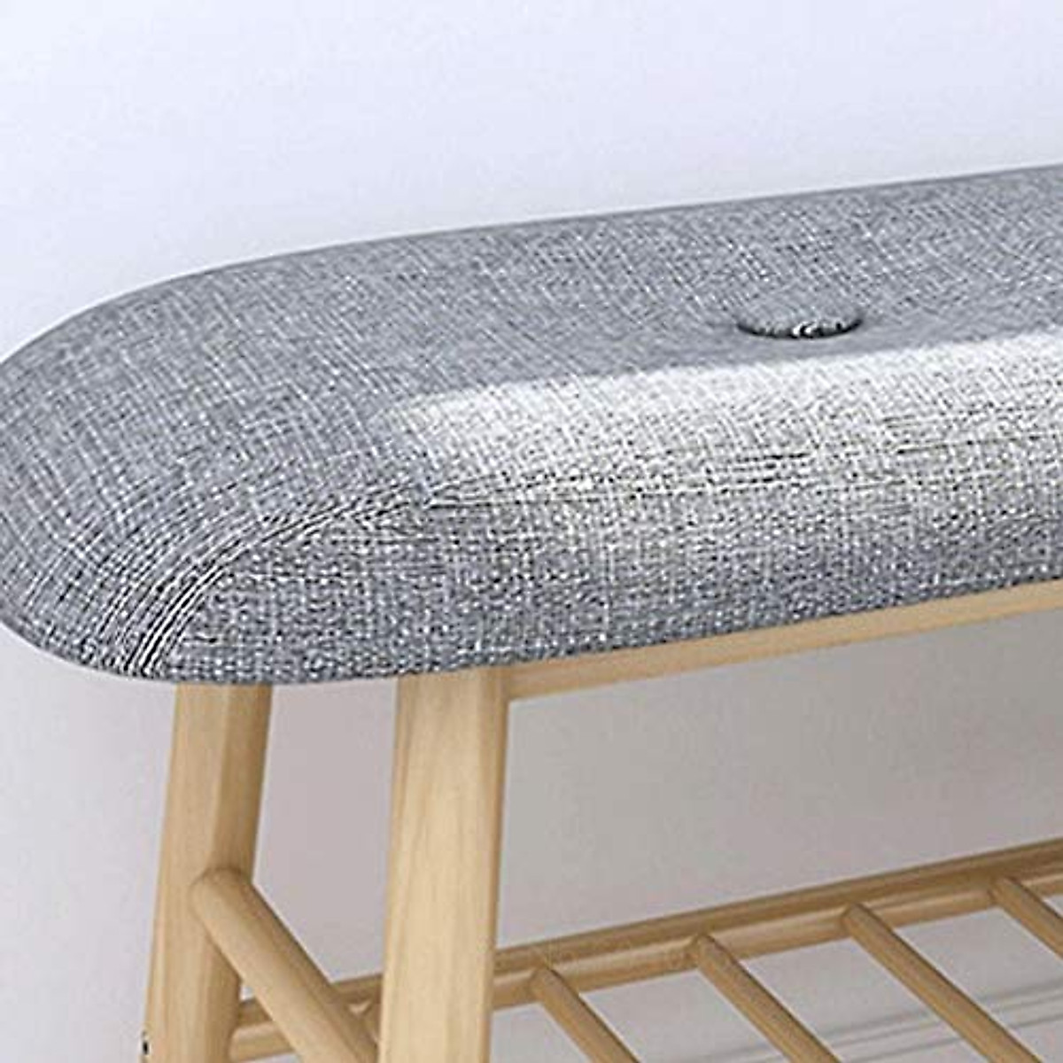 TAZSJG Solid Wood Simple Modern Door wear Shoes Bench Fabric Sofa Stool Home Stool Footstool Shoe Cabinet