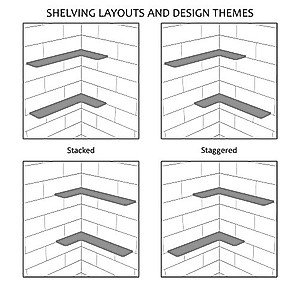 TileWare Products Corner Shelf for Bathroom Shower & Tub - Floating Tile Wall Mount Shelves and Organizer Stand for Shampoo and Other Bathtub Accessories, Acrylic - Bright White