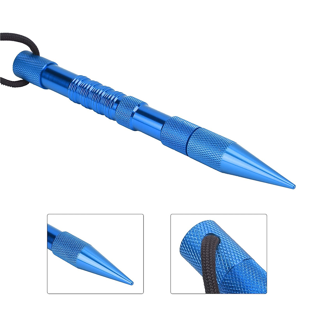 FASJ Paracord Bracelet Jig Kit, Paracord Needle Set Polished Sewing Needles Lightweight for Umbrella Rope Bracelets for Stitches Corchet Tool(Single Blue)