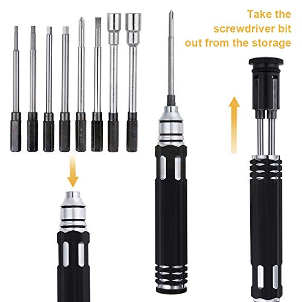Multifunctional 8 In 1 Screwdriver Set Repair Tool Kit Hexagon Socket For Car Drone Plane Spanner Electric Tools