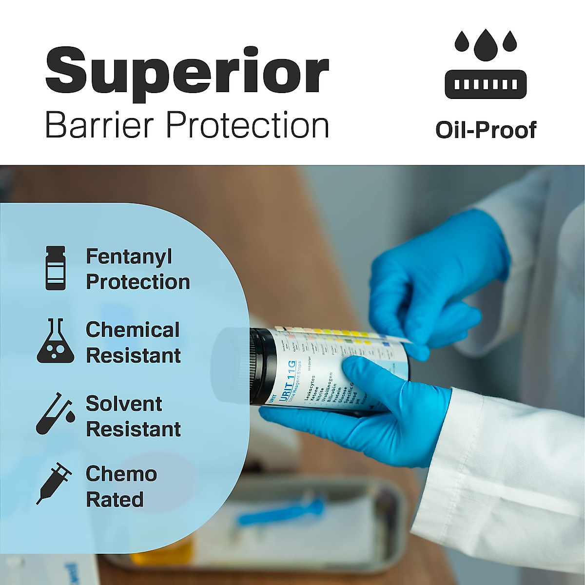 Raxwell Blue Nitrile Gloves Disposable Latex Free X-Large | 4 Mil Nitrile Medical Gloves | 100 Count Powder Free, Disposable, Food Grade & Safe | Food Lab & Veterinarian Grade