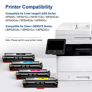 PANINK Compatible 054H High Yield Toner Cartridges Replacement for Canon 054 054H CRG-054 Toner Cartridge Set for Color ImageClass MF644Cdw MF642Cdw MF640C LBP622Cdw LBP620 Printer Ink (4 Pack)