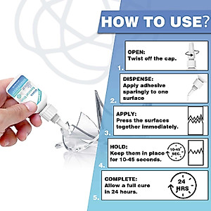 Viomis Glass Glue, 30g, Instant Strong Bond for Glass, Acrylic, Waterproof, Dries Clear, Quick Curing, Ideal for Craft, Jewelry, Rhinestone, Crystal, Mirror, Glasses