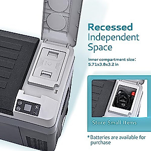 EUHOMY 12 Volt Refrigerator, 32QT（30Liter Portable Freezer Fridge, Car refrigerator with 12/24V DC & 110-240V AC, Electric Compressor Cooler for Camping, Travel, RV, Truck, Outdoor or Home use.