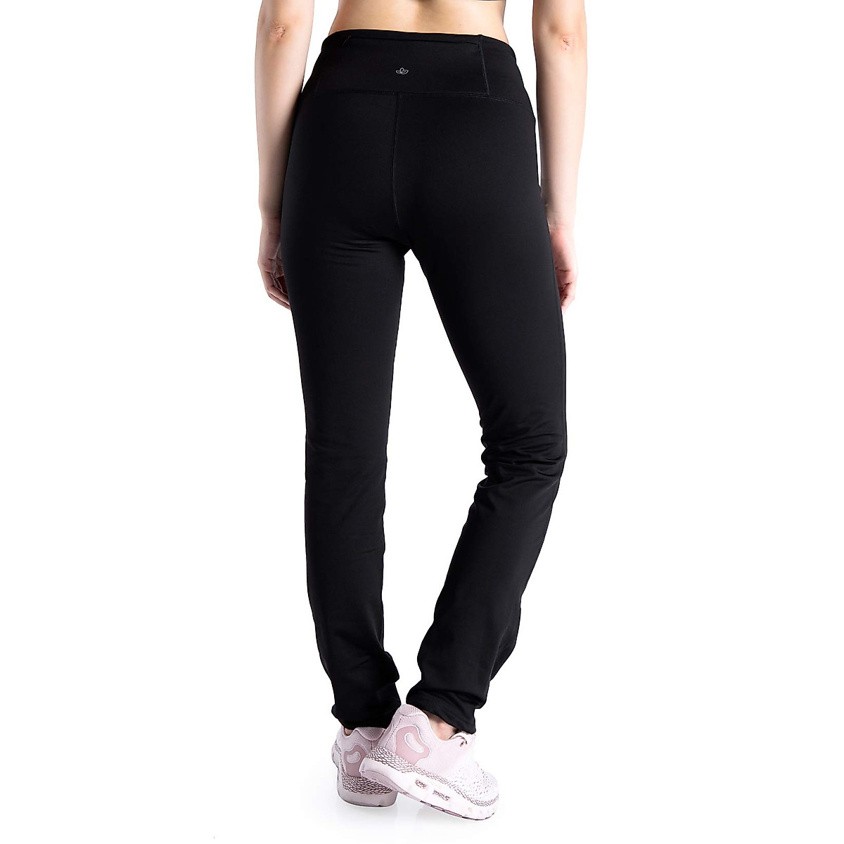 Yogipace Tall Women's 35" Fleece Lined Thermal Yoga Pants Winter Straight Leg Warm Sweatpants,Black,Size S
