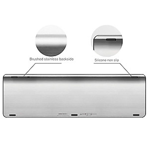 Arteck 2.4G Wireless Keyboard Stainless Steel Ultra Slim Full Size Keyboard with Numeric Keypad for Computer/Desktop/PC/Laptop/Surface/Smart TV and Windows 10/8/ 7 Built in Rechargeable Battery