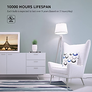 LE LED Light Bulbs 60 Watt Equivalent, 9W 800 Lumens Non-Dimmable, Daylight White 5000K, A19 E26 Standard Medium Base, 10000 Hour Lifetime 5 Count (Pack of 1)