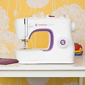 SINGER M3500 Sewing Machine With Accessory Kit & Foot Pedal - 110 Stitch Applications - Simple & Great for Beginners + SINGER Universal Hard Carrying Case for Most Free-Arm Portable Sewing Machines