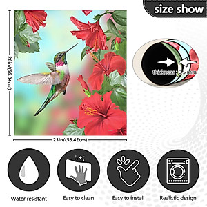 Dishwasher Magnet Sticker Cover Cute Hummingbird Flower Panel Decal Refrigerator Magnetic Sticker Decorative for Kitchen Decoration