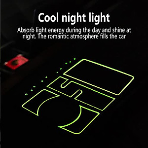 Non-slip Phone Pad for 4-in-1 Car, 2023 New Cool Glow in the Dark Car Dashboard Phone Mat with Temporary Car Parking Card Number Plate and Aromatherapy, Anti-shake Pad Universal Phone Holder (Red)