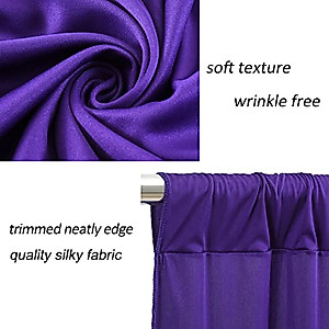 10x10 Purple Backdrop Curtain for Parties Wedding Wrinkle Free Purple Photo Curtains Backdrop Drapes Fabric Decoration for Birthday Party Photography 5ft x 10ft,2 Panels