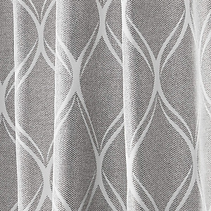 Nicole Miller Circuit Curtain Panel, 52x84, Ash Grey, 2 Panels