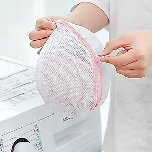 1Pc Pink Bra Washing Bag For Laundry, Mesh Wash Bag For Bras with Zipper, Women Lingerie Bags Wash For Washing Delicates Laundry Storage and Organization