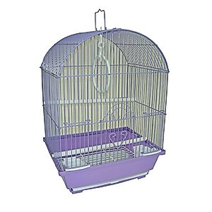 YML A1104PUR Round Top Style Small Parakeet Cage, 11 x 9 x 16
