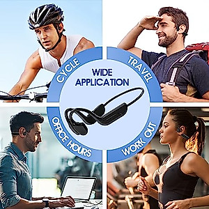 Peakidom Bone Conduction Headphones, Open Ear Headphones Wireless Bluetooth, Waterproof and Sweatproof, Suitable for Running, Fitness, Cycling, Driving, Etc.