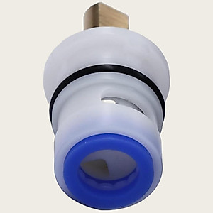 Replacement Faucet Valve Cartridge Insert，Mix Tap Inner Cartridge Replacement, Ceramic Faucet Valve for Double Handle Kitchen Basin Shower Faucet Part（Size: 23.5 * 47mm）(Blue)