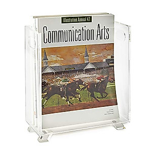 Huang Acrylic Clear Magazine Holder or Wastebasket