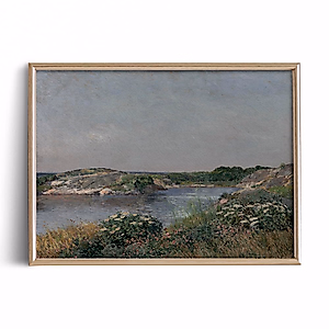 Farmhouse Still Life Picture Living Room - Spring Flower Floral Blossom Lake Oil Painting - 11 x 14 Art Print- Rustic Vintage Decor for Bedroom - Art Deco Wall Art for Kitchen - Antique French Poster