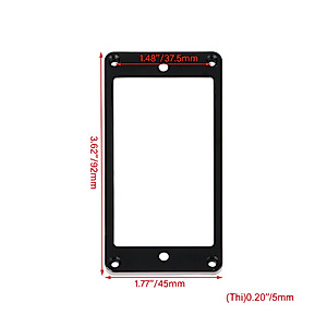 lovermusic Lovermusic Black ABS Electric Guitar Neck and Bridge Flat Humbucker Pickup Mounting Rings Frames Pack of 10