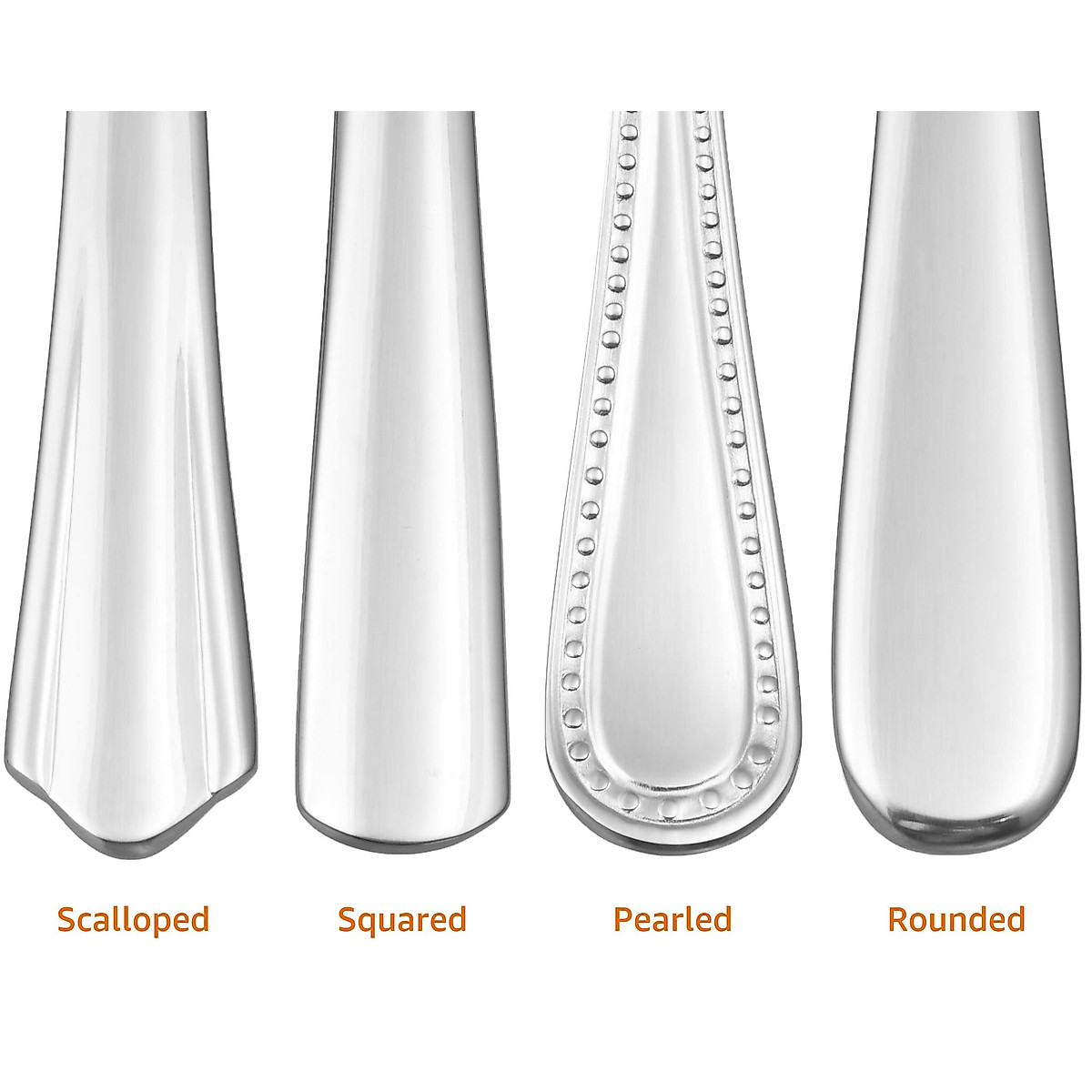 Amazon Basics Stainless Steel Dinner Forks with Round Edge, Pack of 12