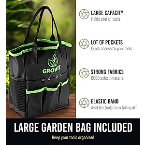 Heavy Duty Garden Tools 10 Pieces Set - Rust Proof, Durable Gardening Supplies Gifts for Women Men Mom or Dad - Ergonomic Gardening Hand Tools - Garden Gifts for Mom and Dad