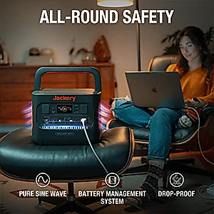 Jackery Solar Generator 1000 PRO, 1002Wh Power Station with 2* 80W Solar Panels, AC Fast Charging in 1.8 Hours, Dual PD 100W Ports, Two-Sided Sunlight Absorption, for RV Outdoor Camping & Power Outages