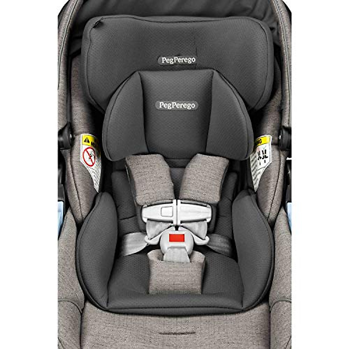 Peg Perego Primo Viaggio 4-35 Lounge - Reclining Rear Facing Infant Car Seat - Includes Base with Load Leg & Anti-Rebound Bar - for Babies 4 to 35 lbs - Made in Italy - City Grey (Grey)